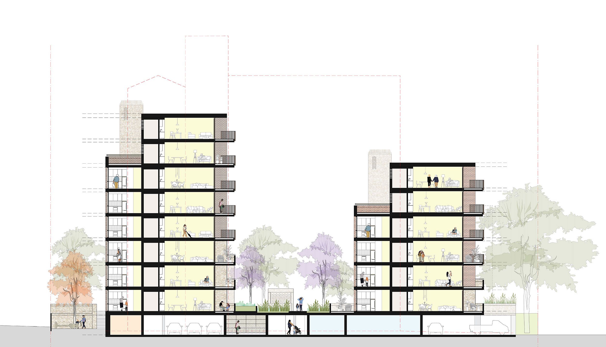 Linear Housing | Hill Thalis Architecture + Urban Projects Pty Ltd